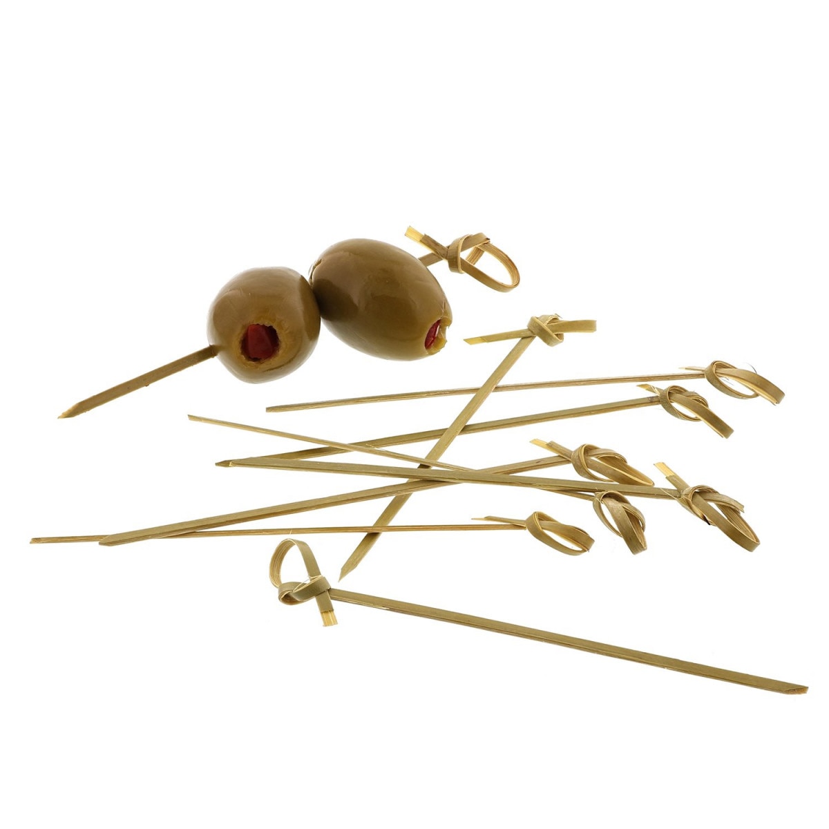 Set 100 scobitori decorative din lemn de bambus, lungime 9 cm - eMAG.ro