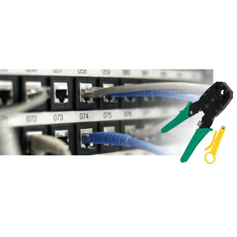 Set de scule de retea MT Malatec, Tester de cabluri/prize/clesti ...