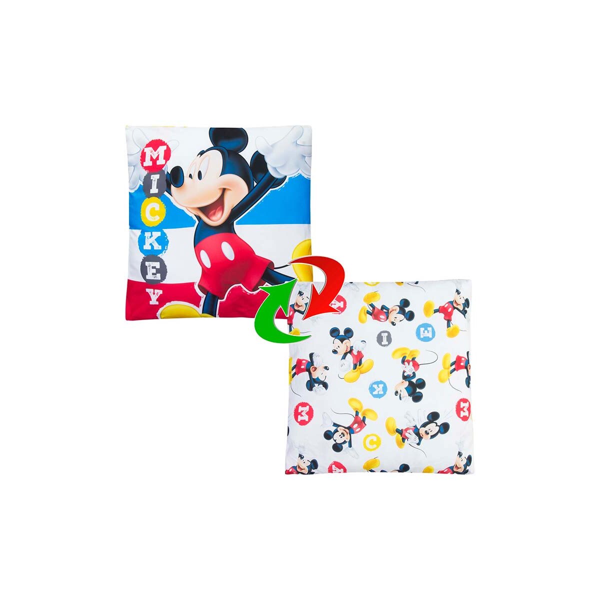 Perna cu doua fete, Colourful Mickey Mouse, multicolor, 30x30 cm - eMAG.ro