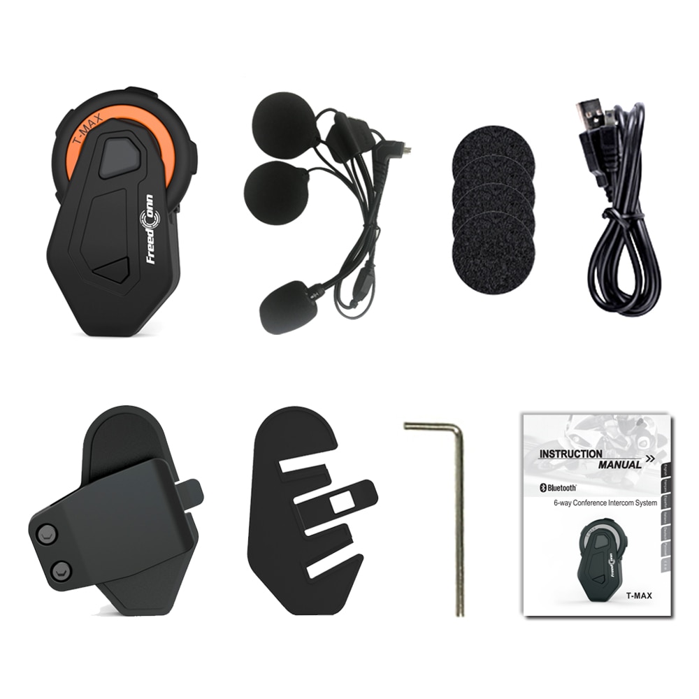 Система за комуникация на мотоциклет FreedConn T-max, Bluetooth, FM ...