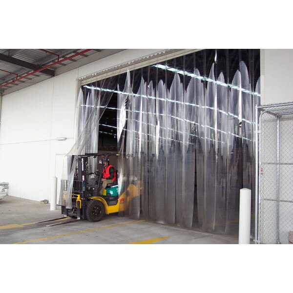 Perdea din fasii PVC DarTechPVC modular, dimesiuni L100 x H280 cm ...