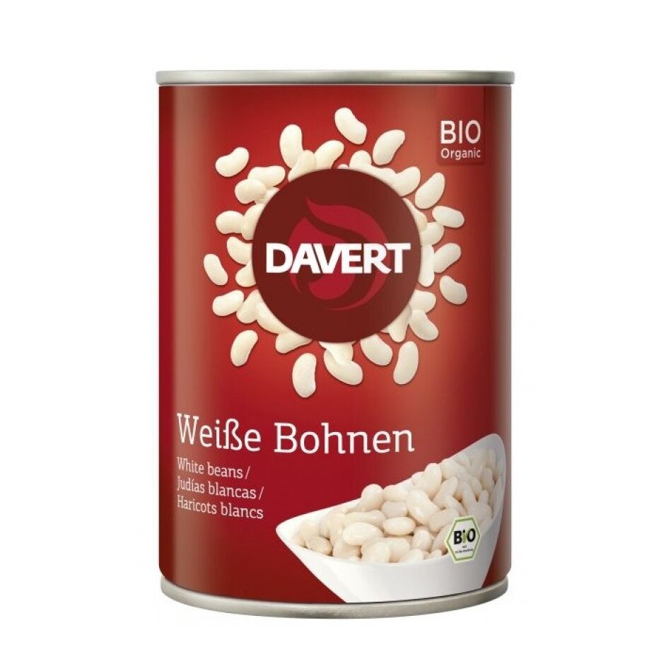 Davert Консерва био бял боб 400гр - eMAG.bg