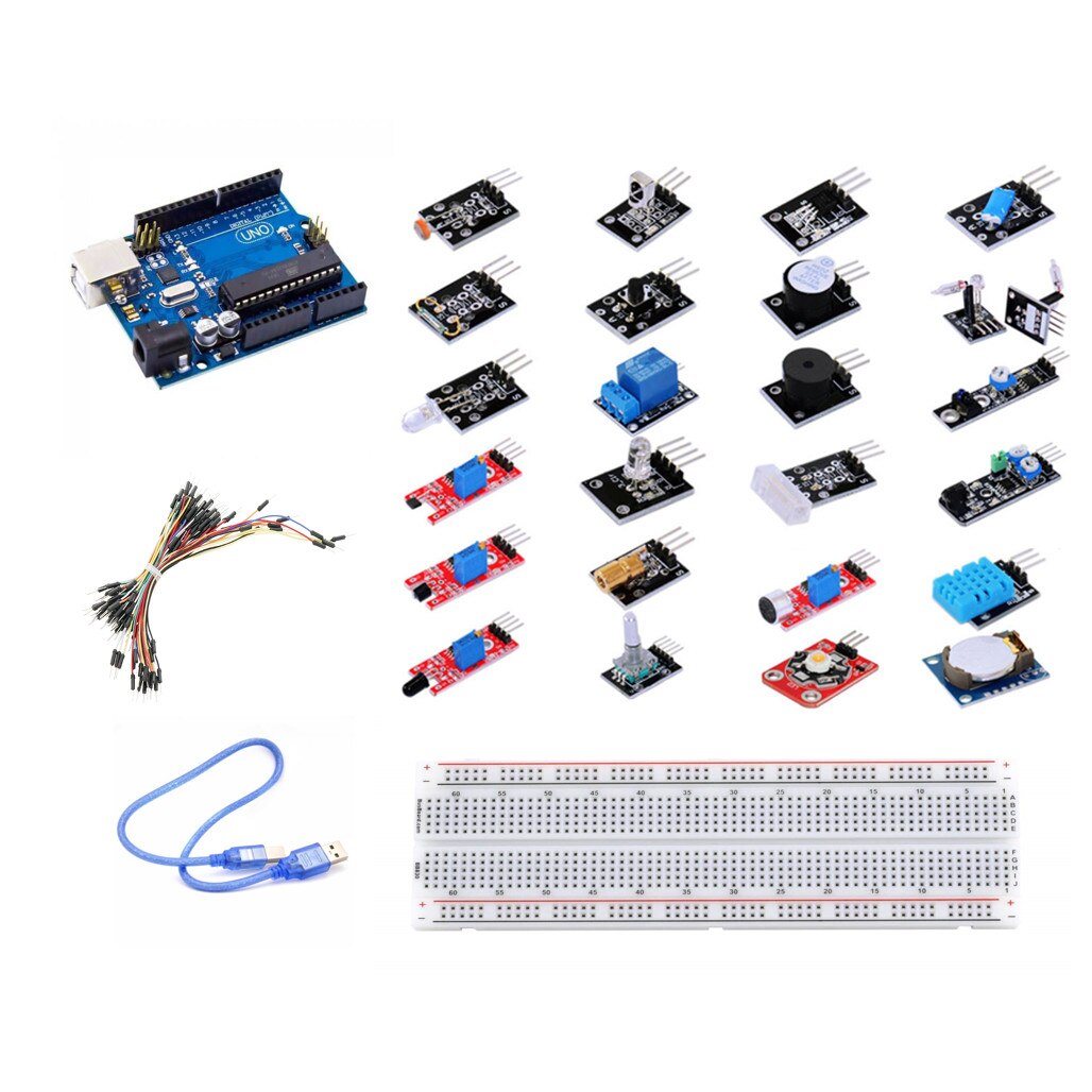 Pachet Arduino UNO + Kit 24 senzori - eMAG.ro