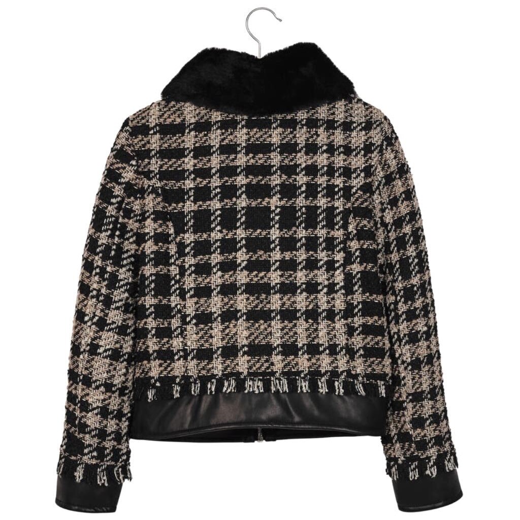 Geaca fetite, in carouri, negru, Mayoral - eMAG.ro