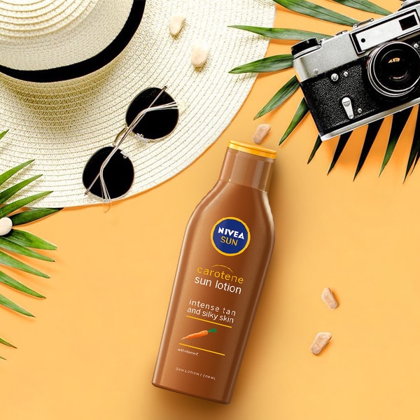 Lotiune de plaja Nivea Sun Carotene, pentru bronzare, SPF 0, 200 ml ...