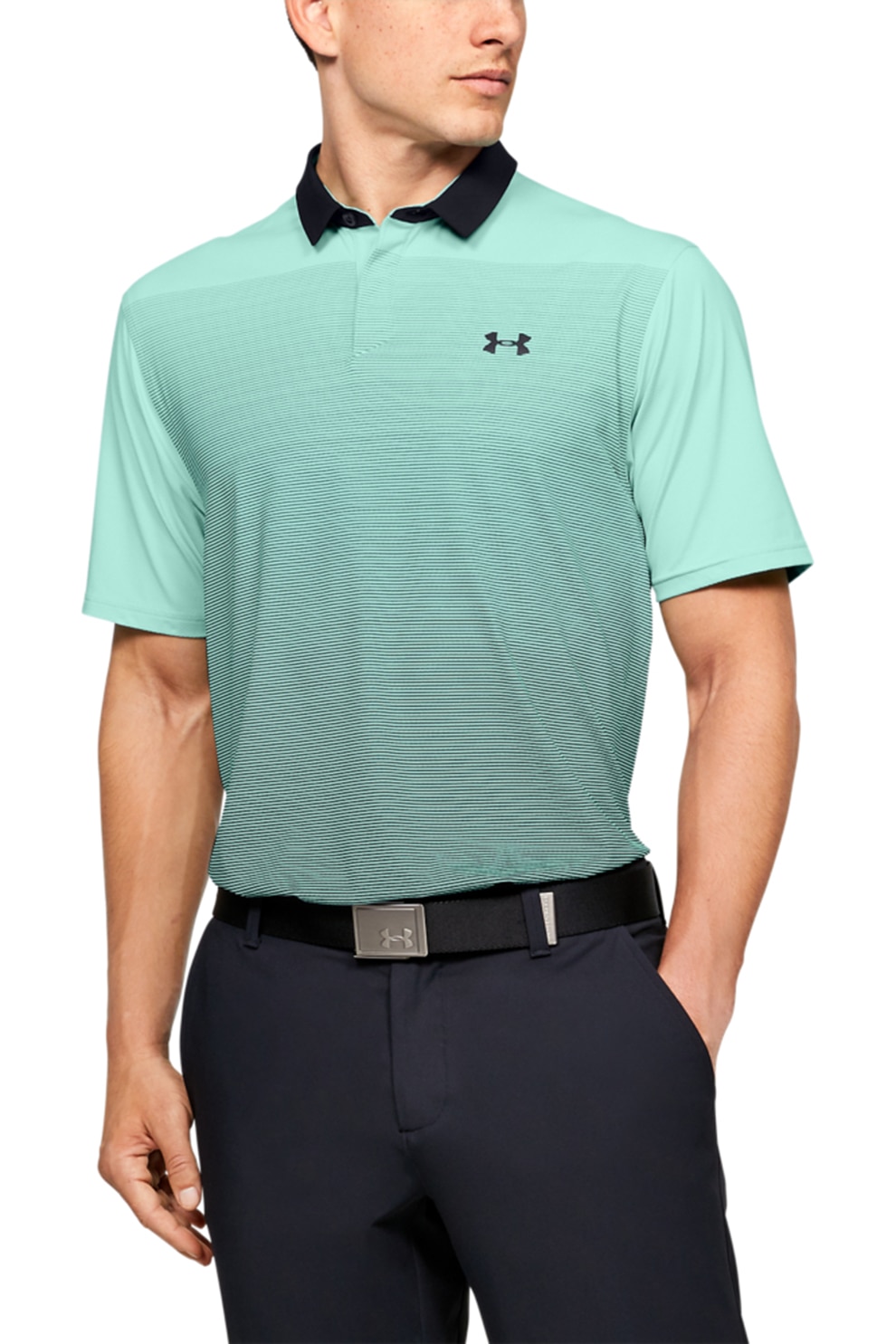 Under Armour, Tricou polo cu model in degrade, pentru golf Iso-Chill ...
