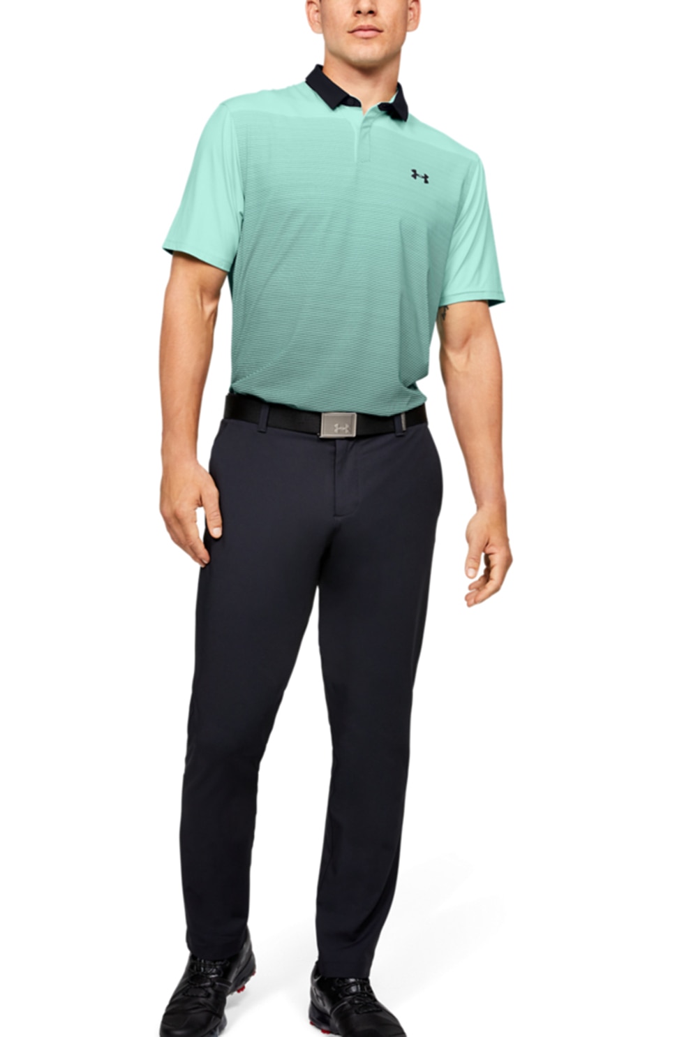 Under Armour, Tricou polo cu model in degrade, pentru golf Iso-Chill ...