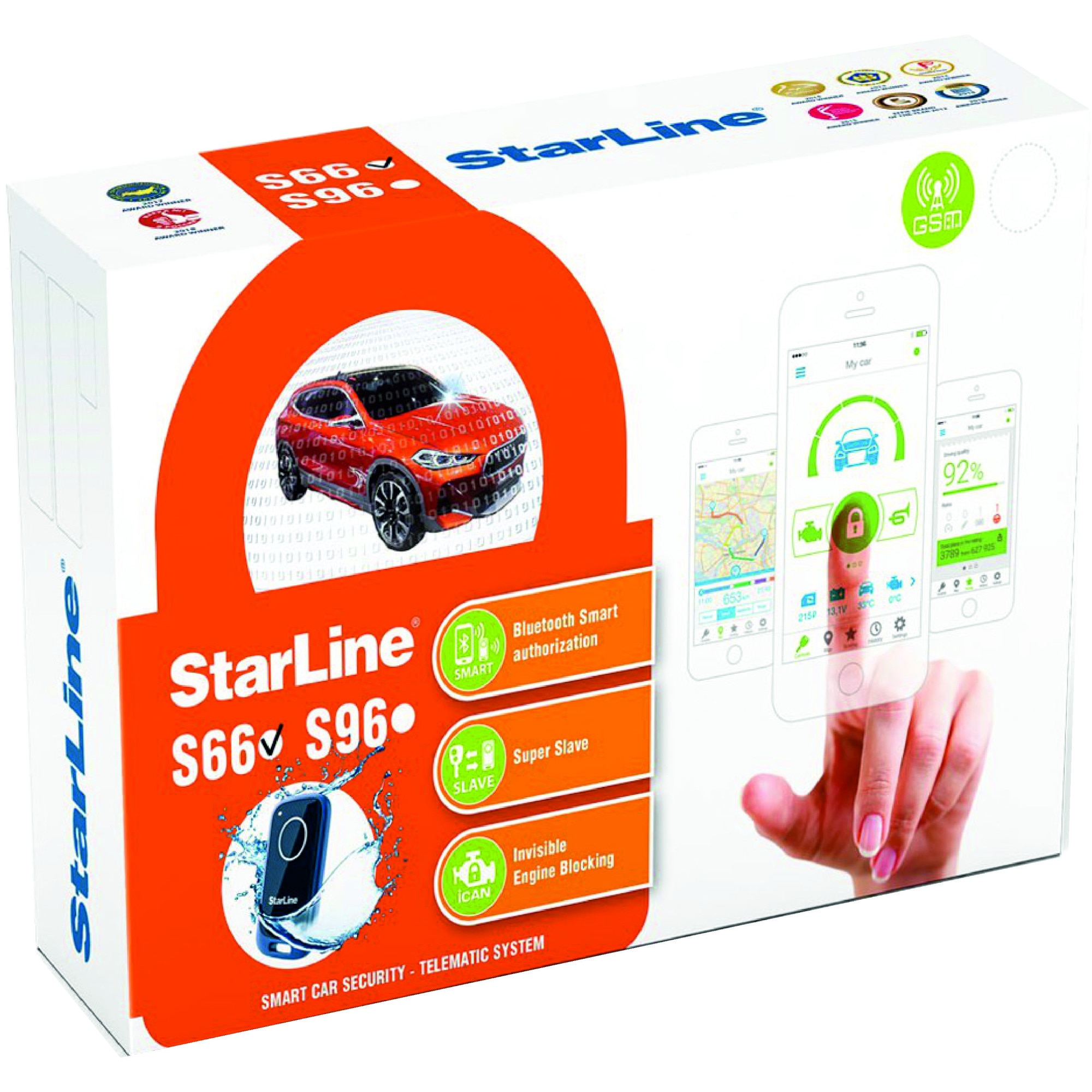 Alarma auto Can Bus, Bluetooth Smart Control, Senzor soc 3D, Mod Super Slave, Functie Hands Free ...