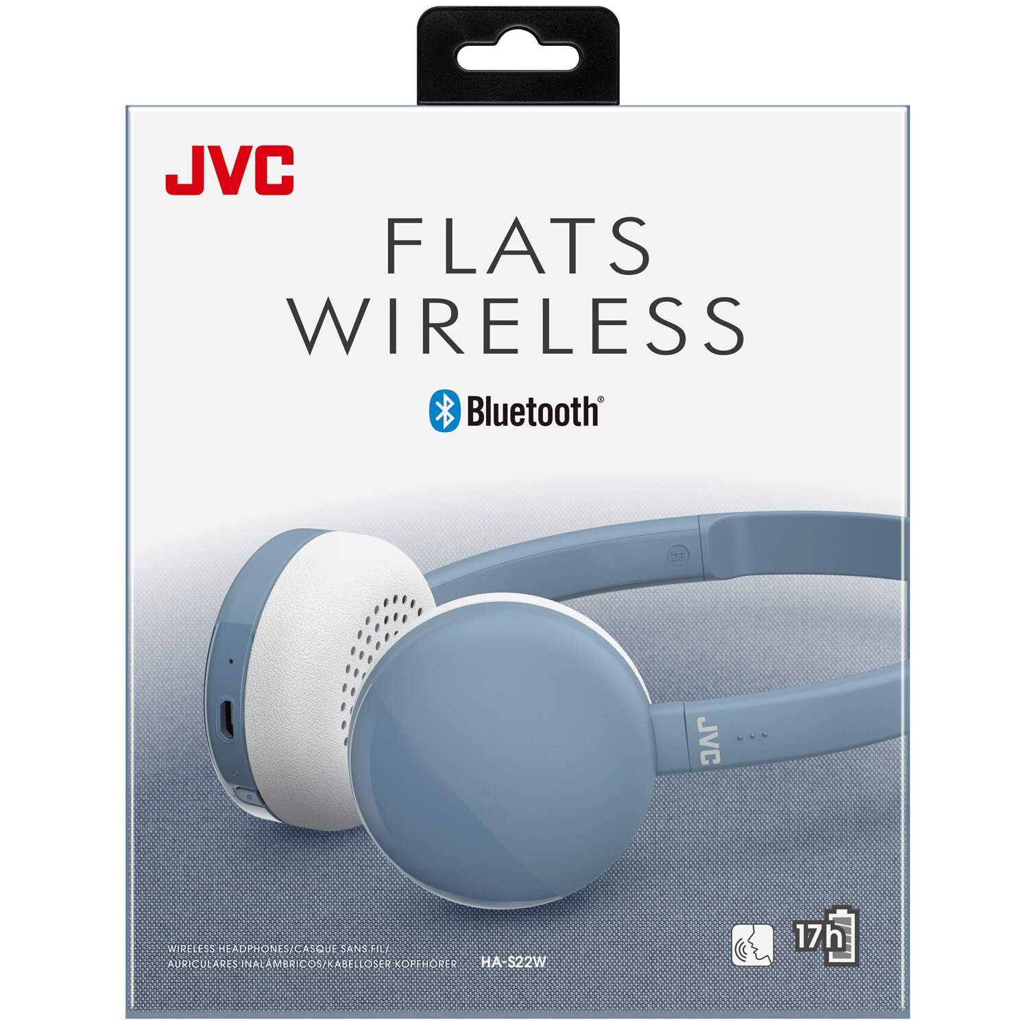 Casti Audio On Ear JVC HA-S22W-A-U, Wireless, Bluetooth, Microfon ...