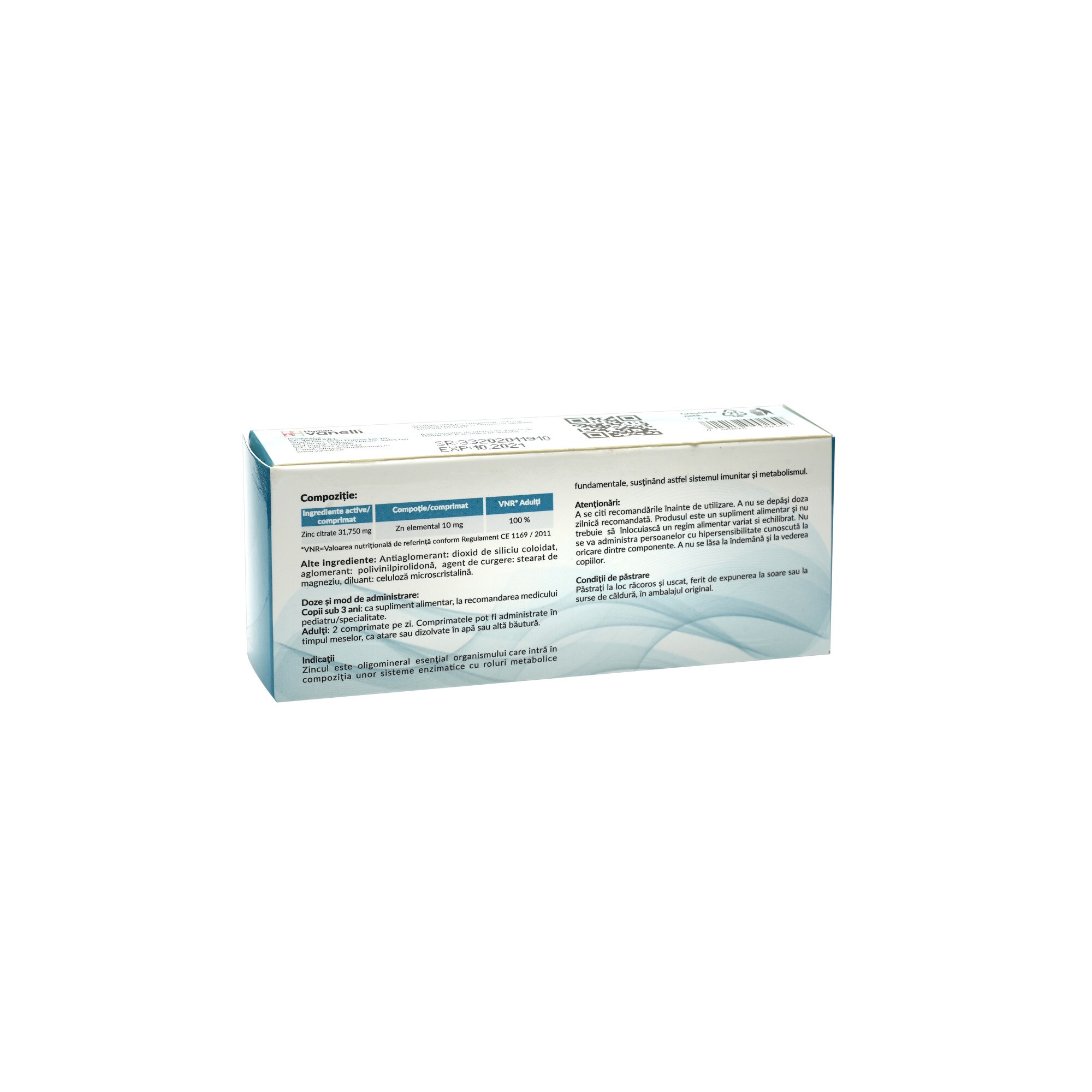 Vanevit Zn 10mg, HUMAN Vanelli, 30comprimate, Vitamine, suplimente si ...