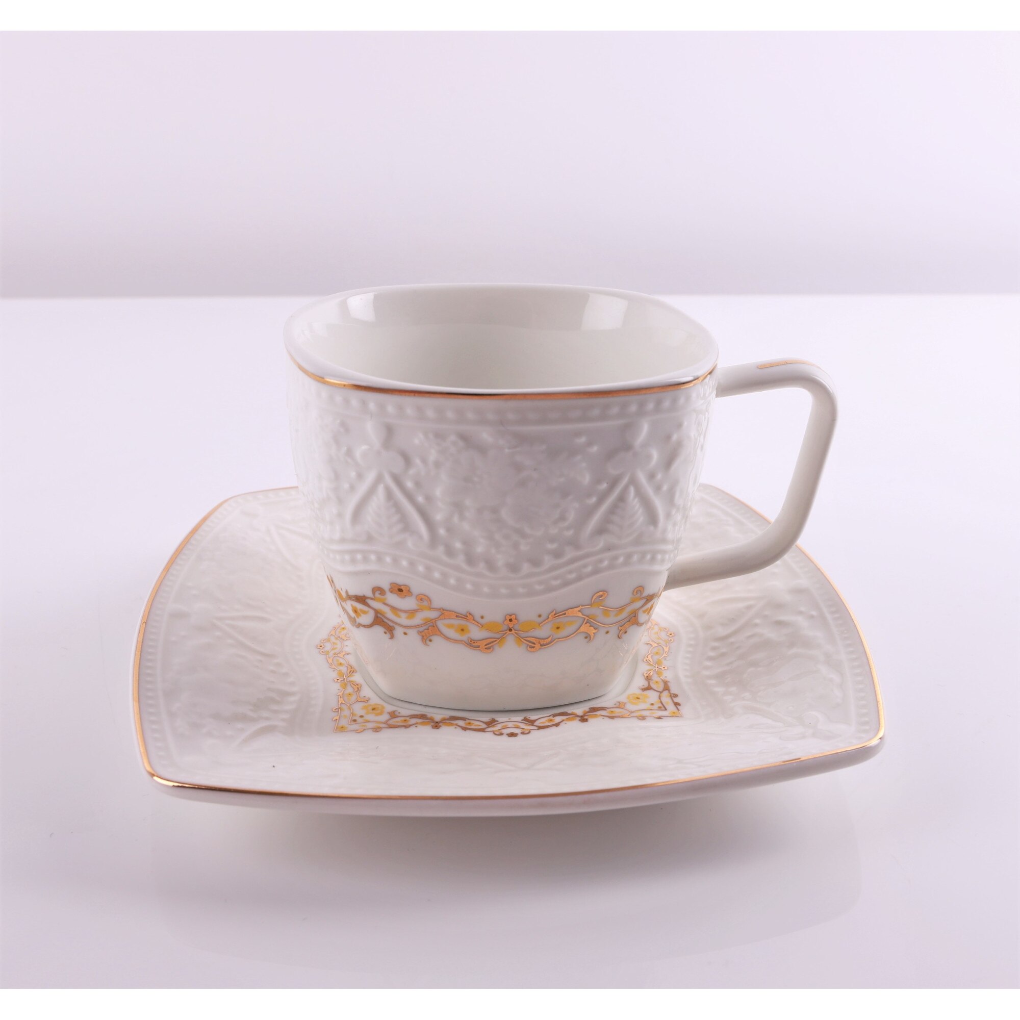Set de cesti cafea sau ceai, Luxury Collection, model in relief - eMAG.ro