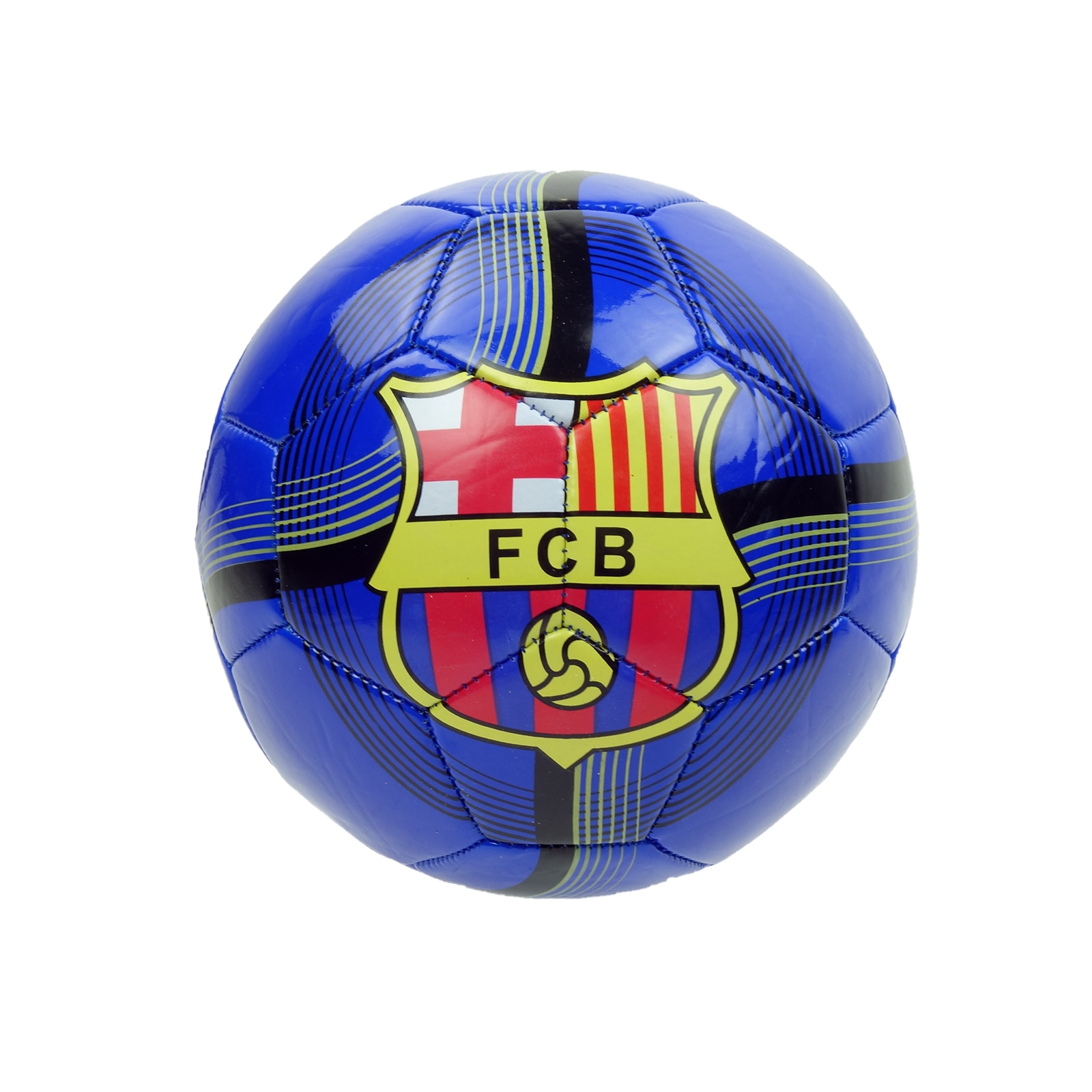 Minge de fotbal, FC Barcelona, din pvc, marimea 5, albastru/rosu - eMAG.ro