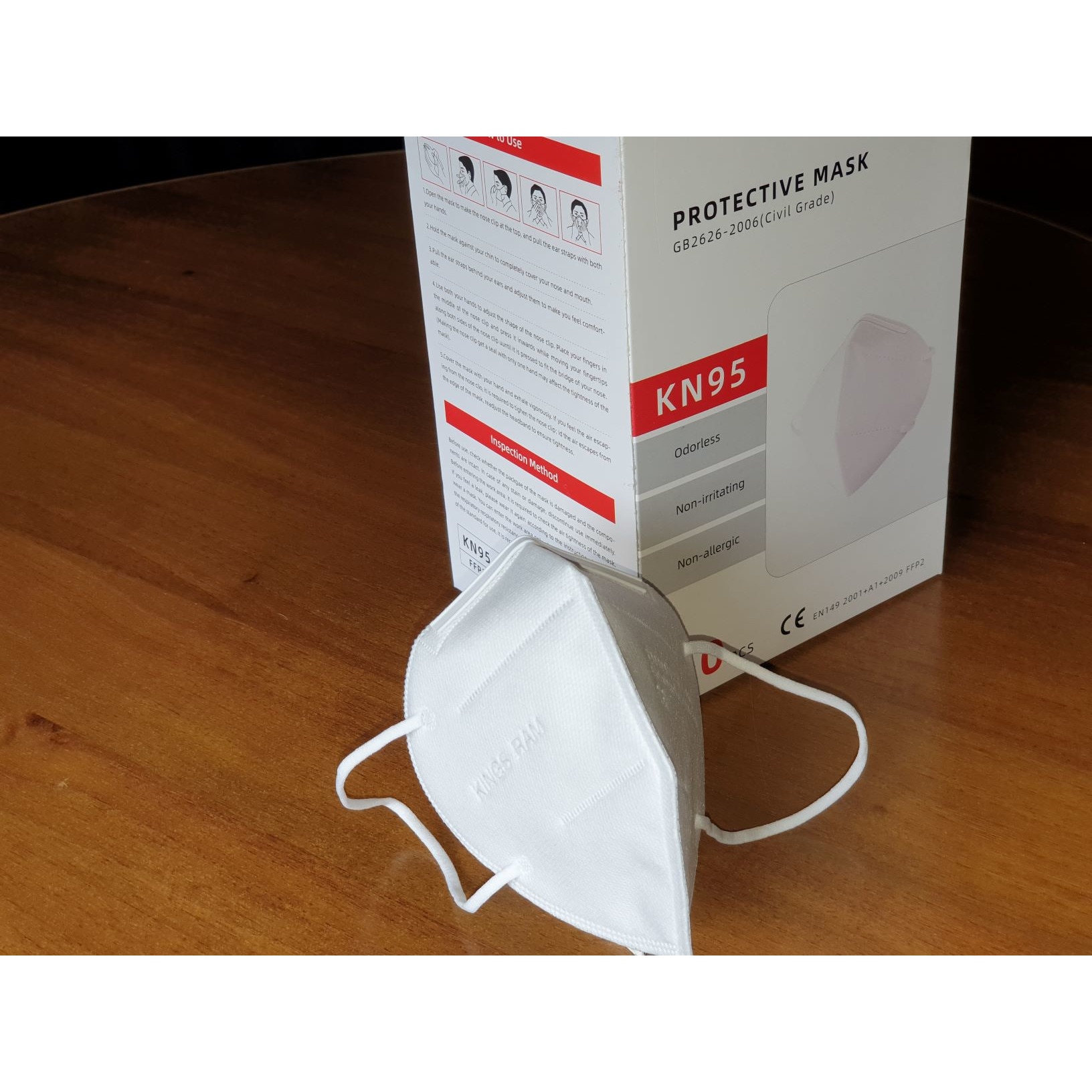 Set 40 bucati masca de protectie unica folosinta, FFP2/N95/KN95, 4 ...