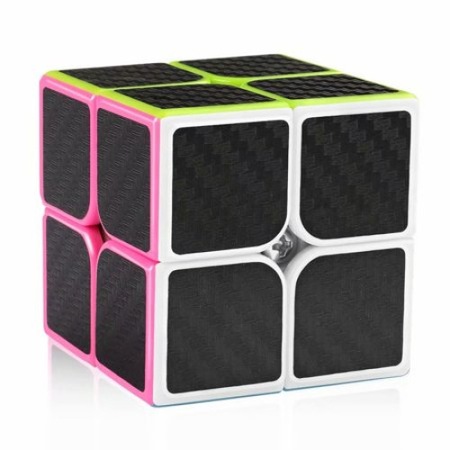 Cub Rubik 2x2x2 sticker fibra carbon, pentru incepatori, speedcubing ...