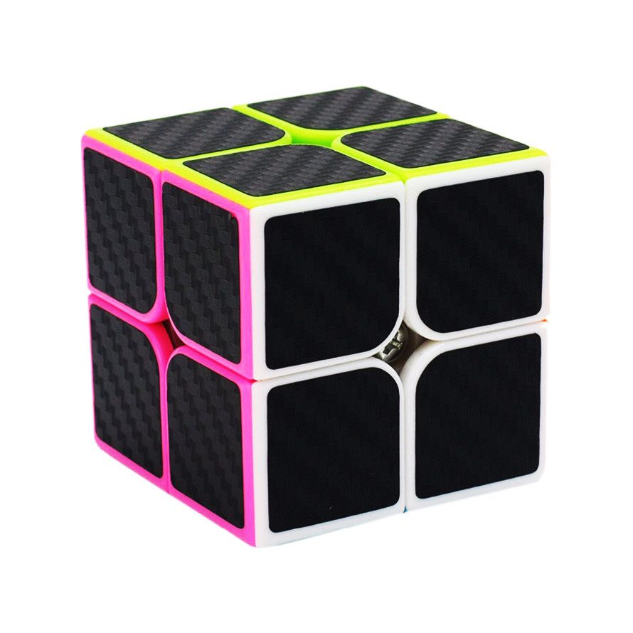 Cub Rubik 2x2x2 sticker fibra carbon, pentru incepatori, speedcubing ...