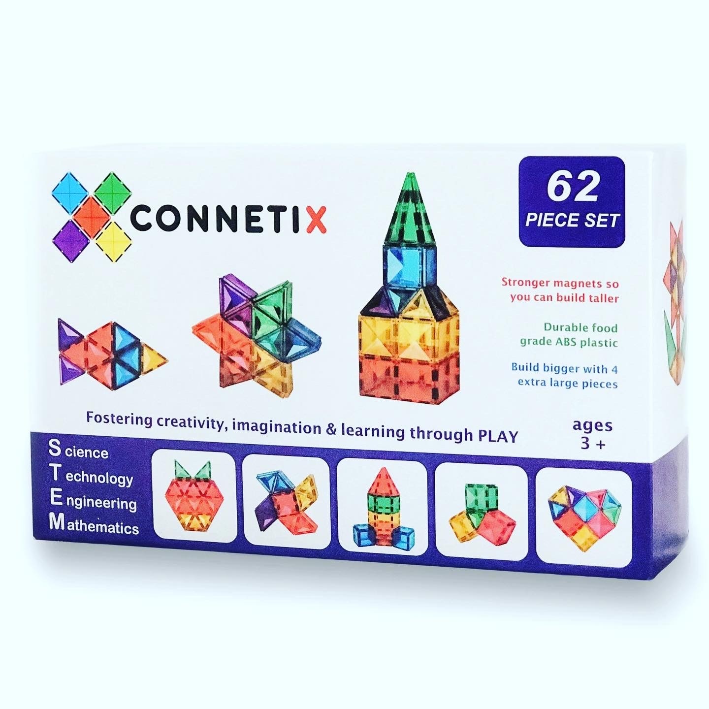 Магнитен конструктор Connetix Tiles 62 бр - eMAG.bg