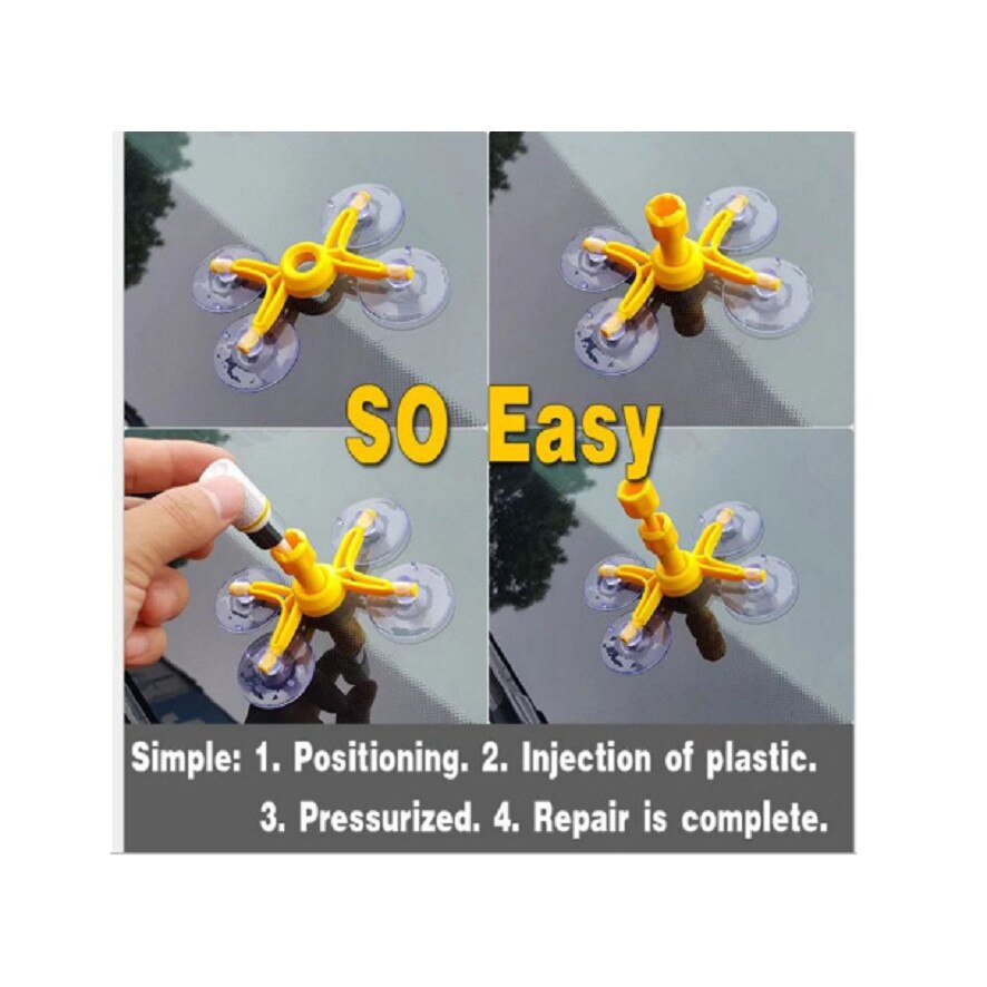 Set Kit Reparatie Parbriz Auto Techstar ® pentru Crapaturi Zgarieturi ...