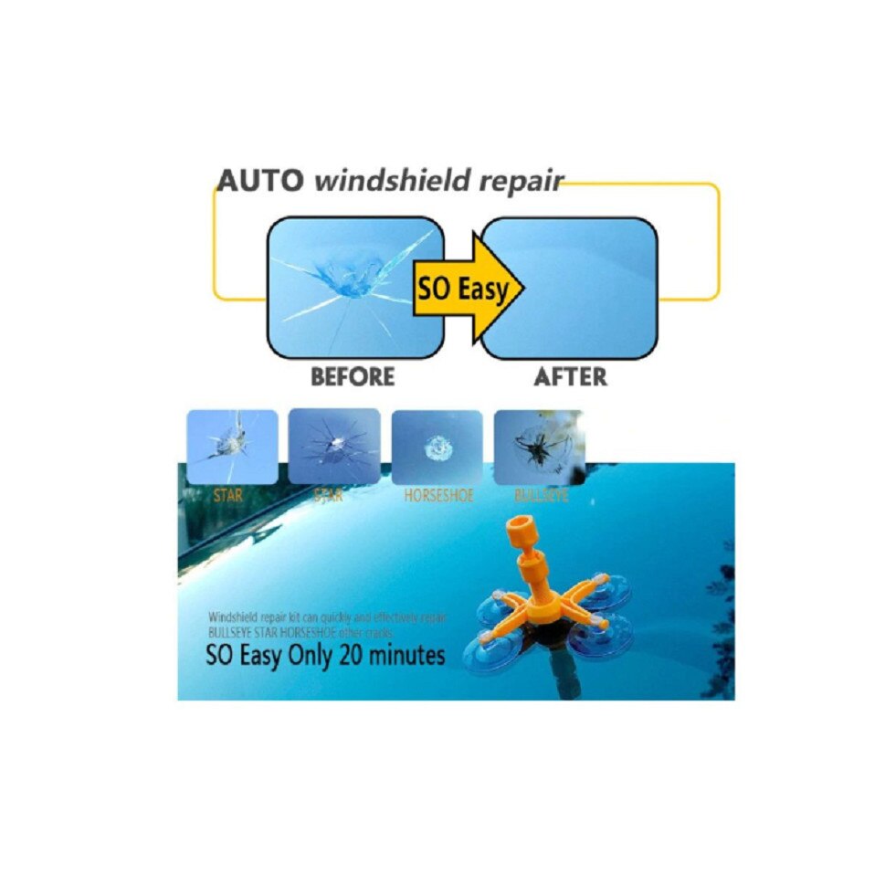 Set Kit Reparatie Parbriz Auto Techstar ® pentru Crapaturi Zgarieturi ...