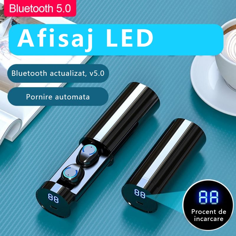 Casti wireless pentru iPhone/ Xiaomi/ Samsung/ Huawei, Sport, Mini ...