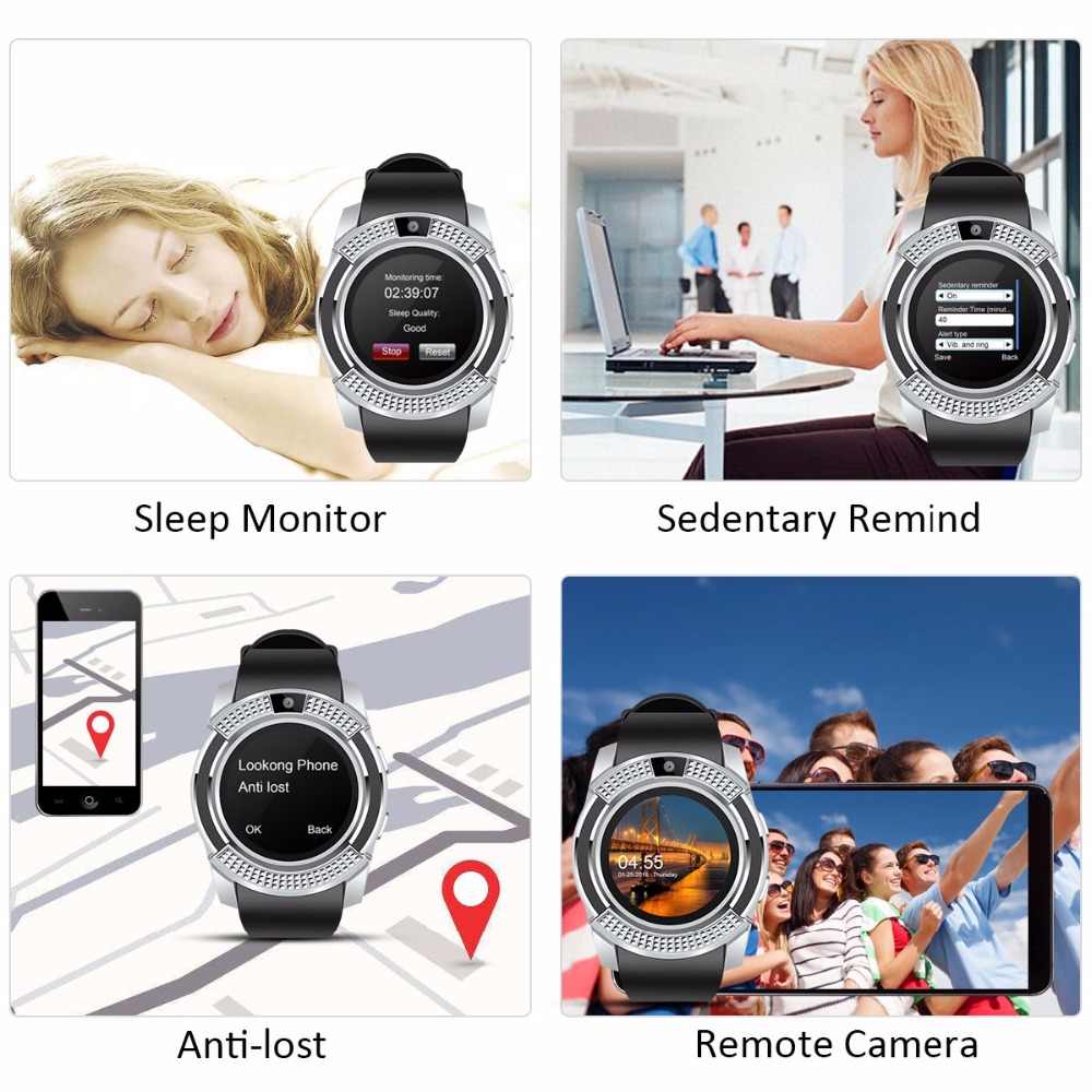 Ceas Smartwatch elSales ELS-V8, functie telefon, suport SIM, Bluetooth ...