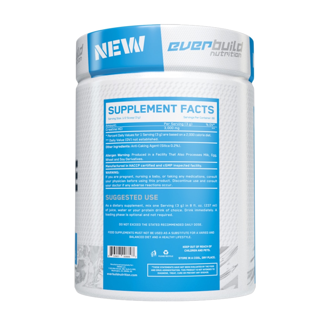 Creatine HCL EVERBUILD 0.200 kg - eMAG.bg