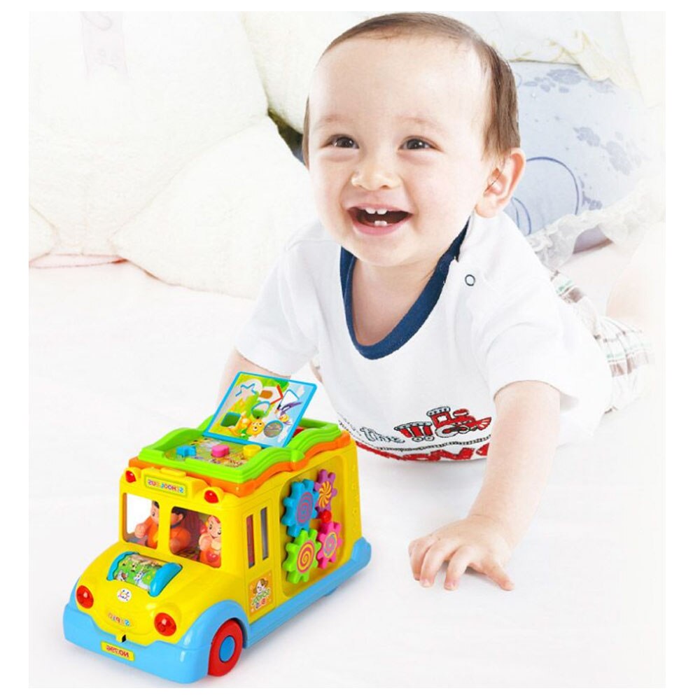 Mini autobuz scolar educativ cu sunete si lumini, WW5071 RCO® - eMAG.ro