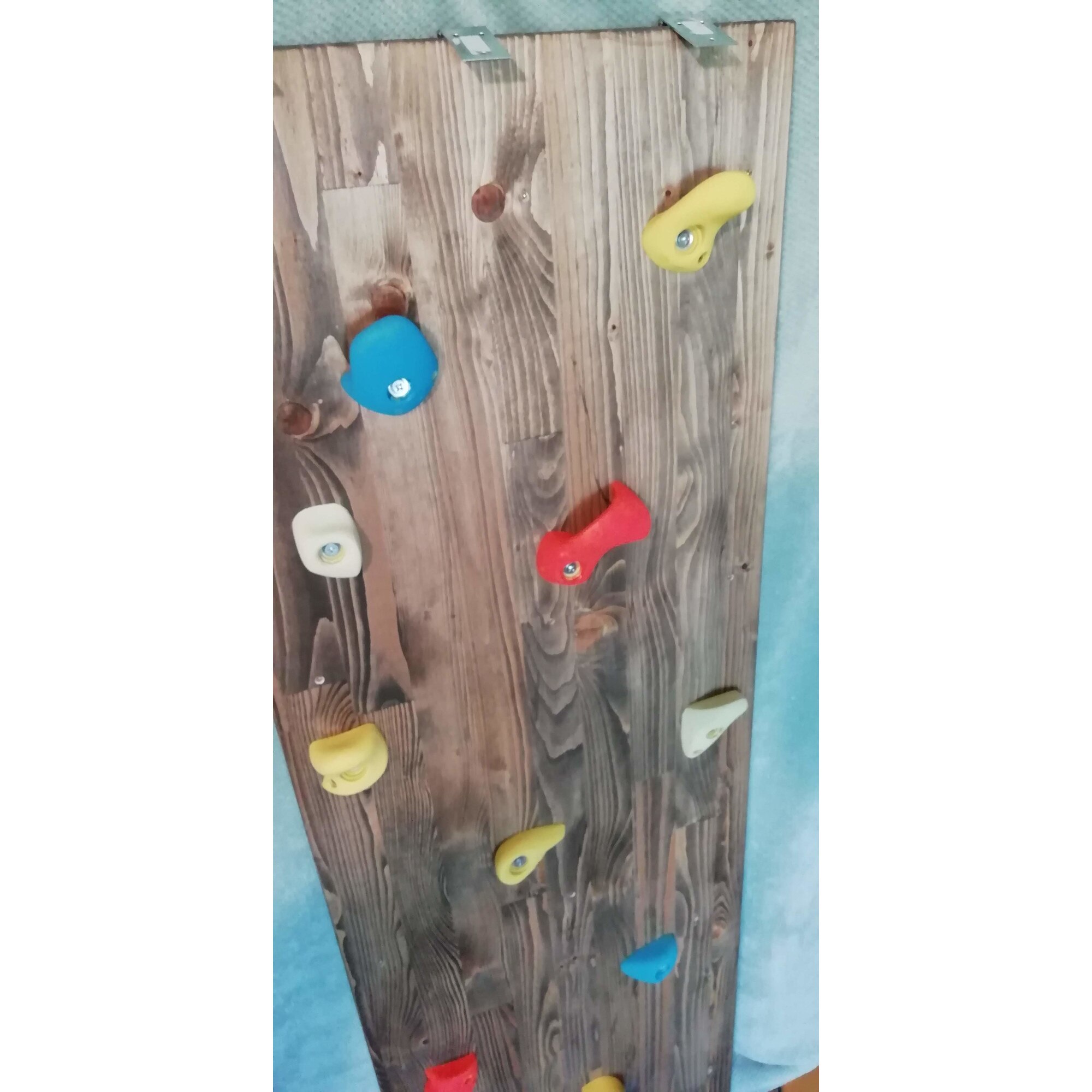 Perete de escalada din lemn, Inlemnit Royal, cu 10 prize multicolore ...