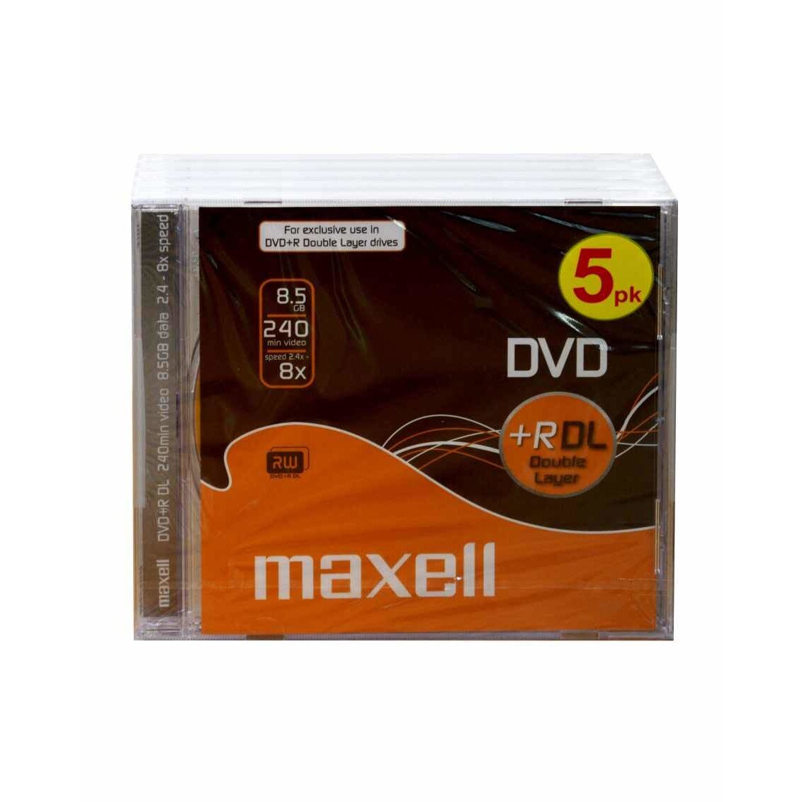 DVD+R DL Maxell 8.5GB 8x 5 buc ,jewel case - eMAG.ro