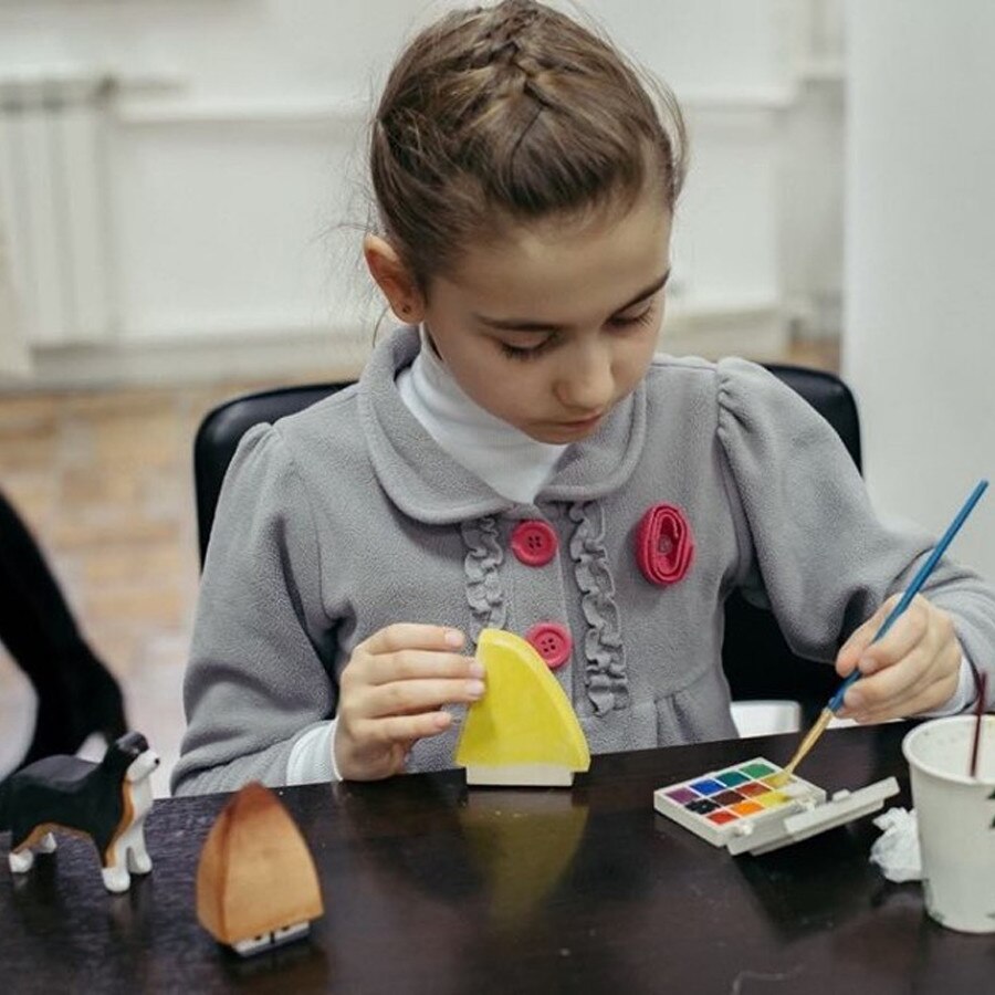 Set complet de pictat - 5 figurine din lemn in forma de animale - eMAG.ro