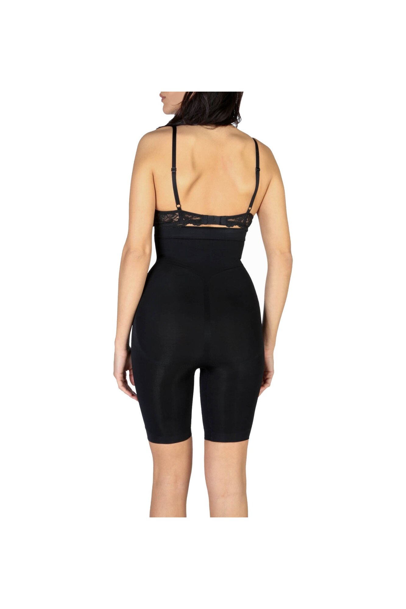 Colant scurt modelator cu talie inalta, Bodyboo, BB1010, Negru - S ...