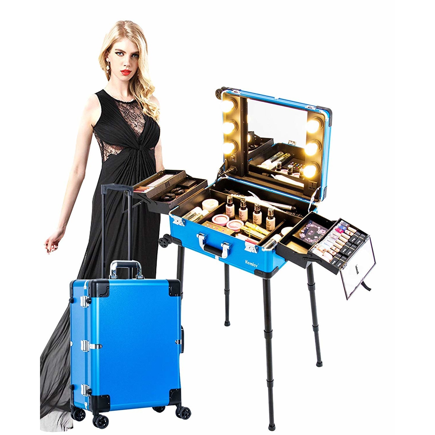 Trusa machiaj, Make-Up Transformabila in Geanta de Voiaj Profesionala ...