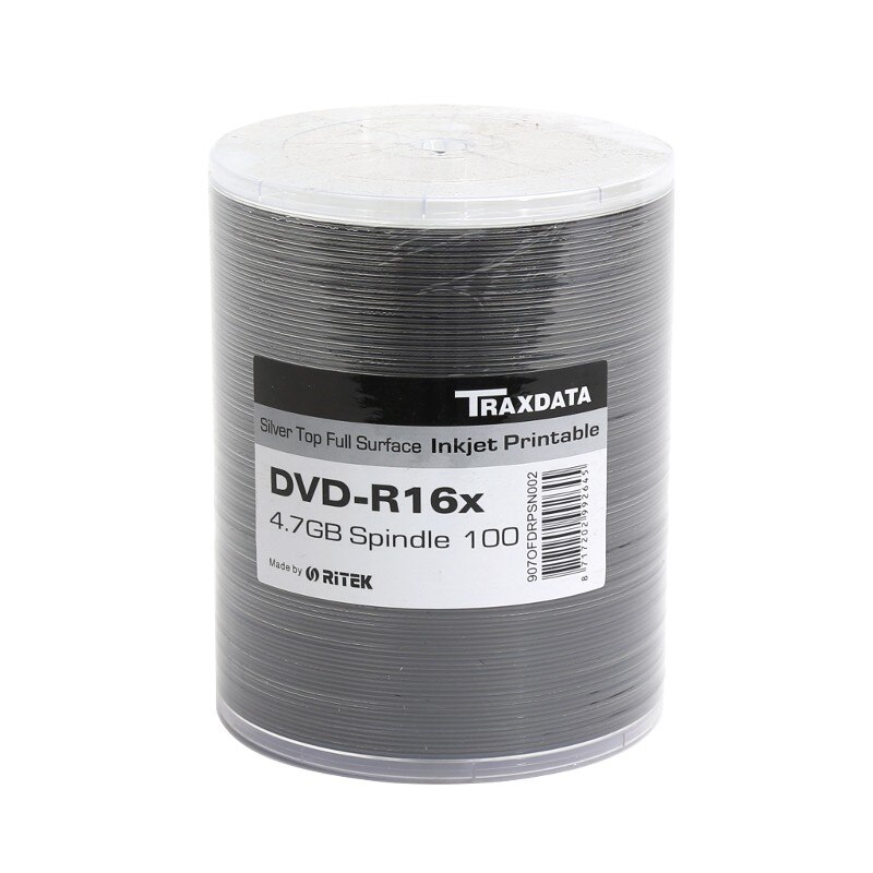 Dvd-R Traxdata 4,7GB 16X Inkjet Printabil Silver, 100 buc - eMAG.ro
