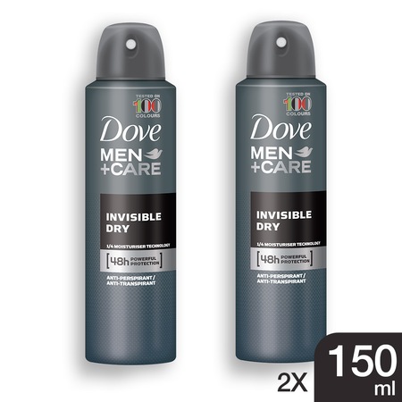 Dove Men+Care Invisible Dry izzadásgátló, 2x150 ml - eMAG.hu