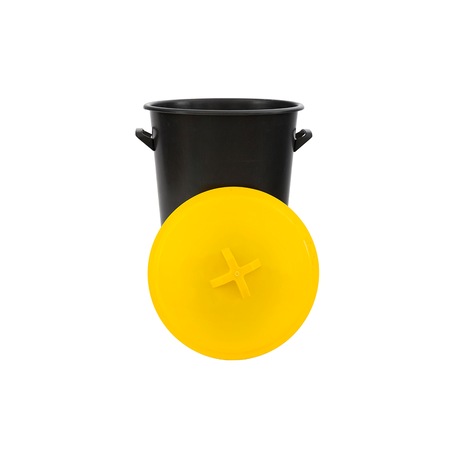 Cos de gunoi, tomberon ECO 60 Litri, capac galben, Casa Plastor 60 x 42 ...