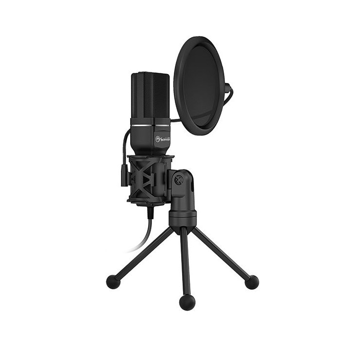 Microfon Marvo MIC-03, USB, Portabil cu trepied reglabil la 270 ...