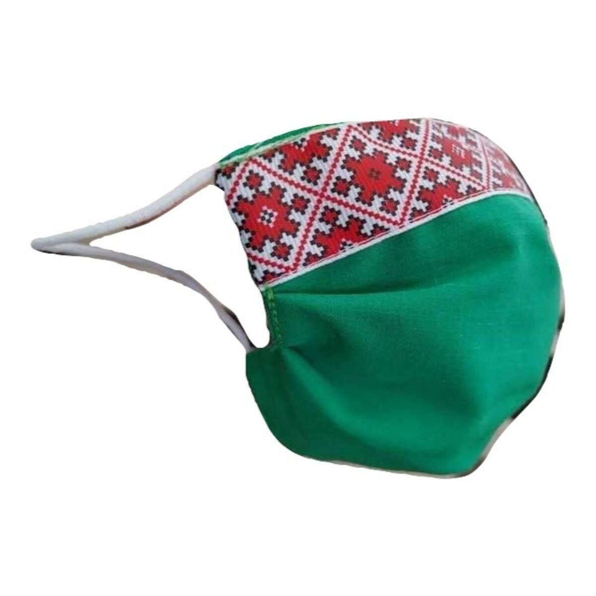 Masca fashion copii Oriental Traditionala, doua straturi, bumbac, verde ...