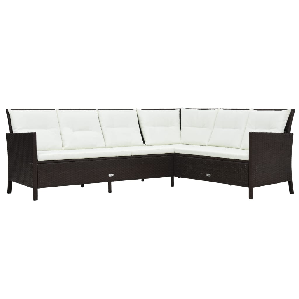 Set mobilier de gradina 3 piese canapea bancheta si masa, vidaXL ...