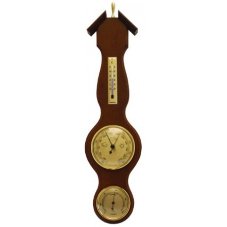 Метеорологична станция, 203055, Барометър, Термометър, Влагомер, Дървен ...