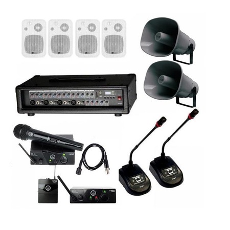 Sistem Sonorizare Biserica, Audiosat, A17plus, 1 mixer amplificat, 4 ...