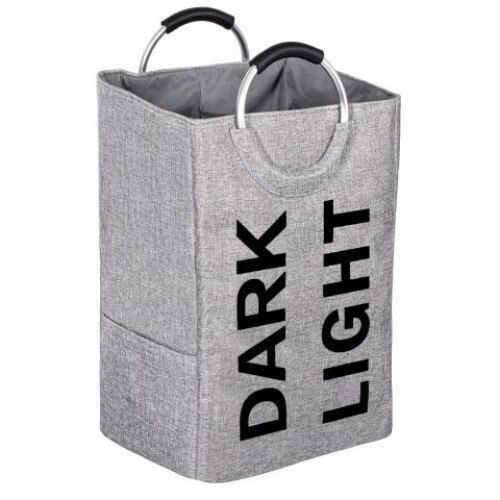 Cos de rufe portabil cu doua compartimente Springos, capacitate 80 ...