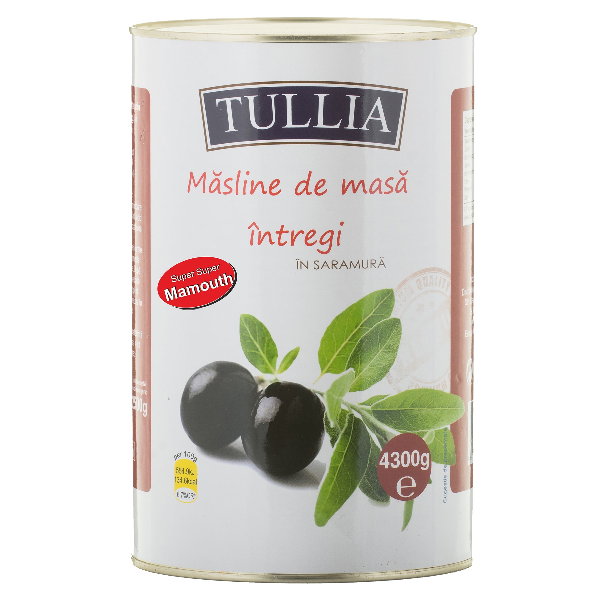 Masline negre 71-90 SS Mamouth TULLIA, 2,5KG - eMAG.ro