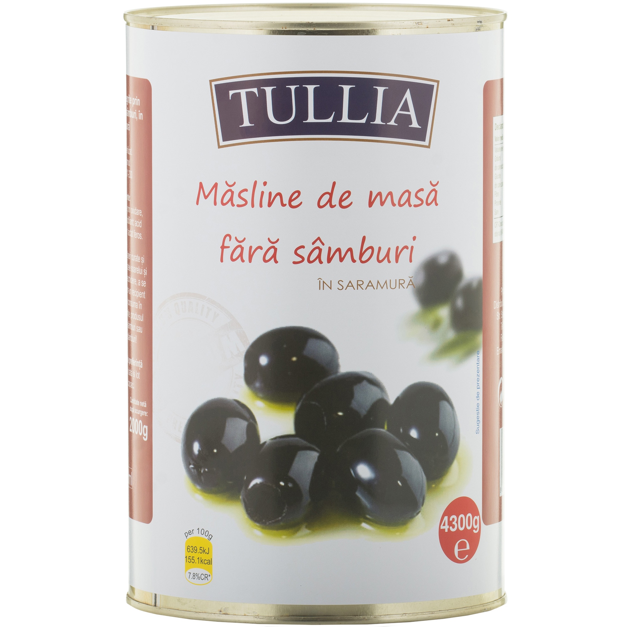 Masline negre fara samburi TULLIA, 2KG - eMAG.ro