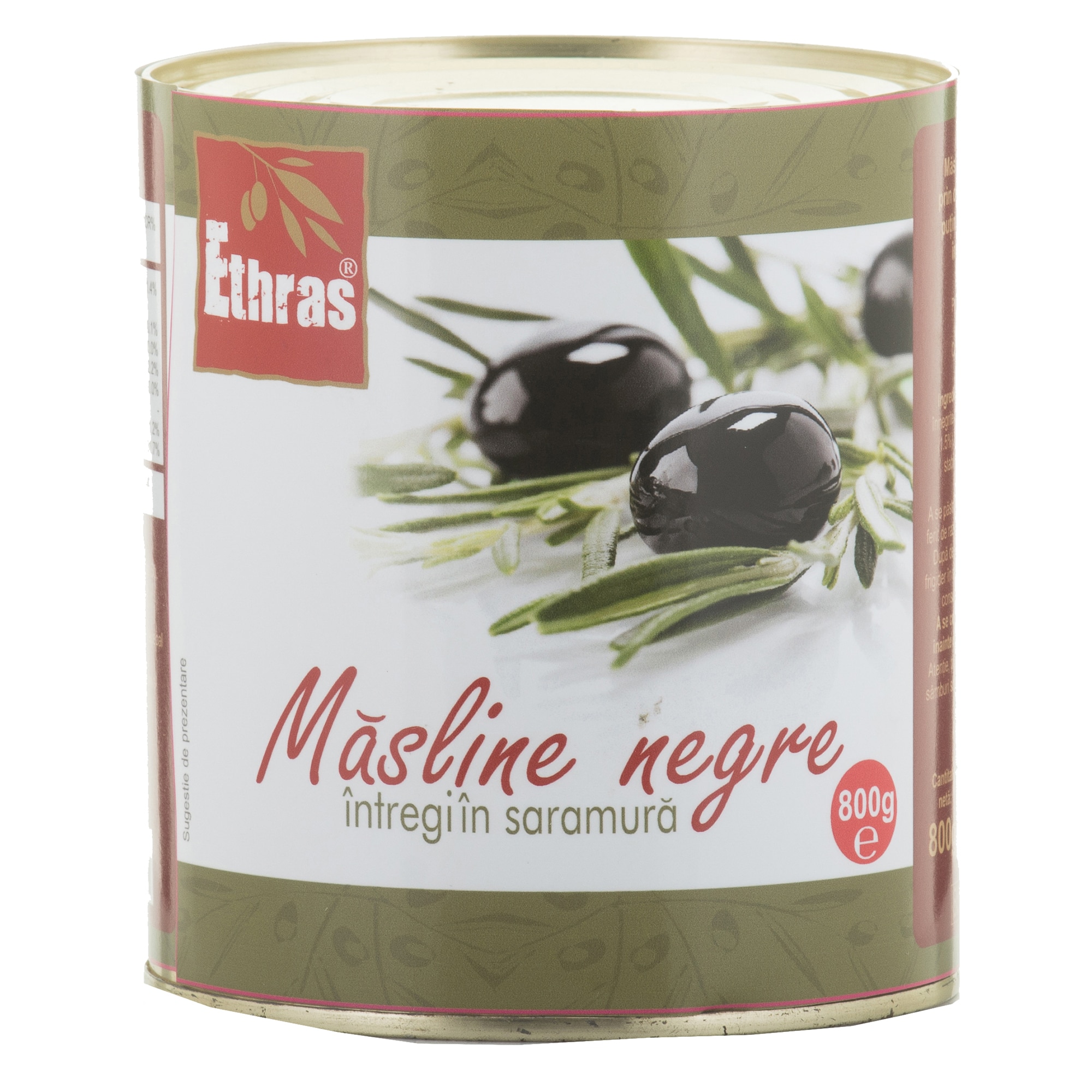 Masline negre intregi giants 141-160 ETHRAS,400 g - eMAG.ro
