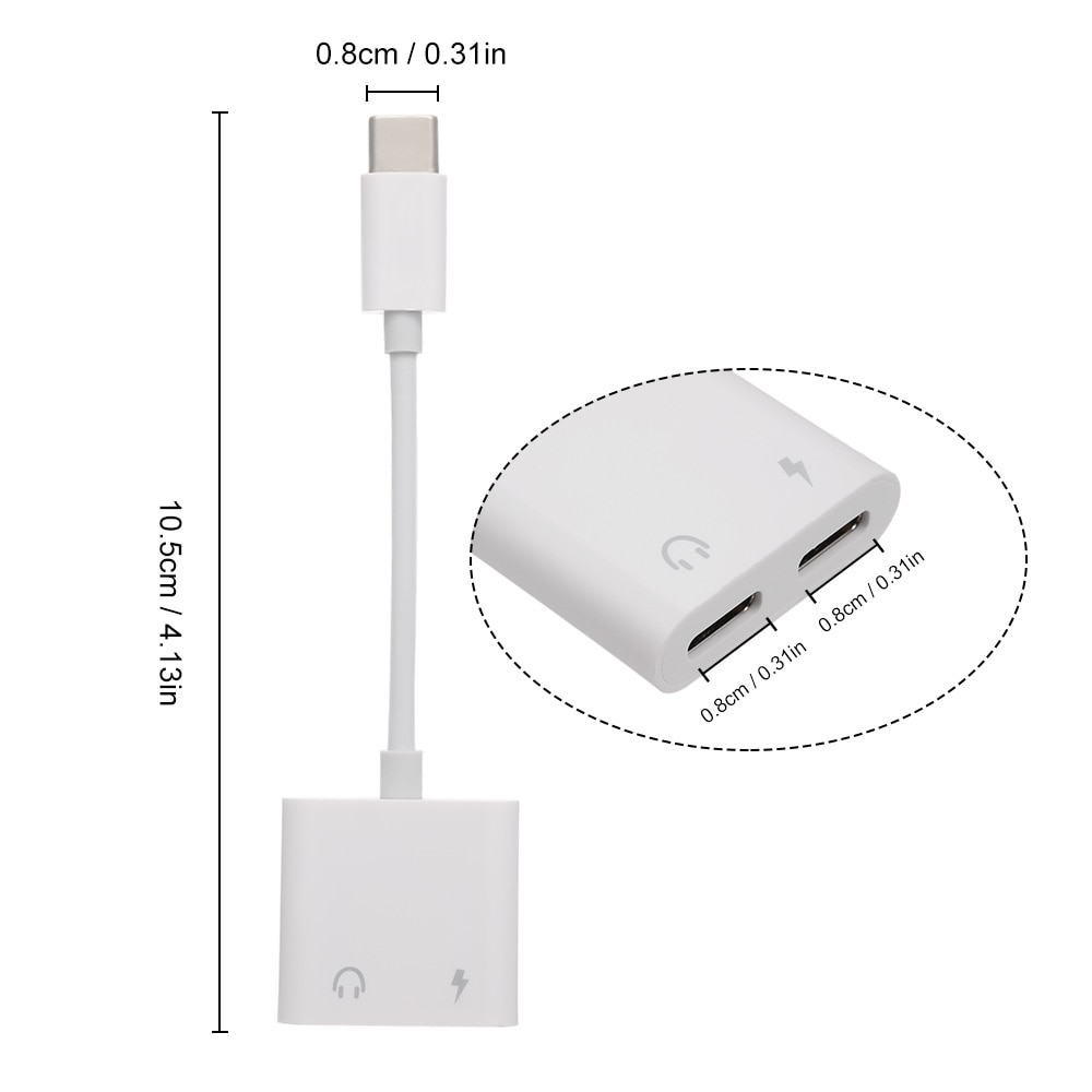 Cablu adaptor USB C la USB Type-C, Anself, Alb - eMAG.ro