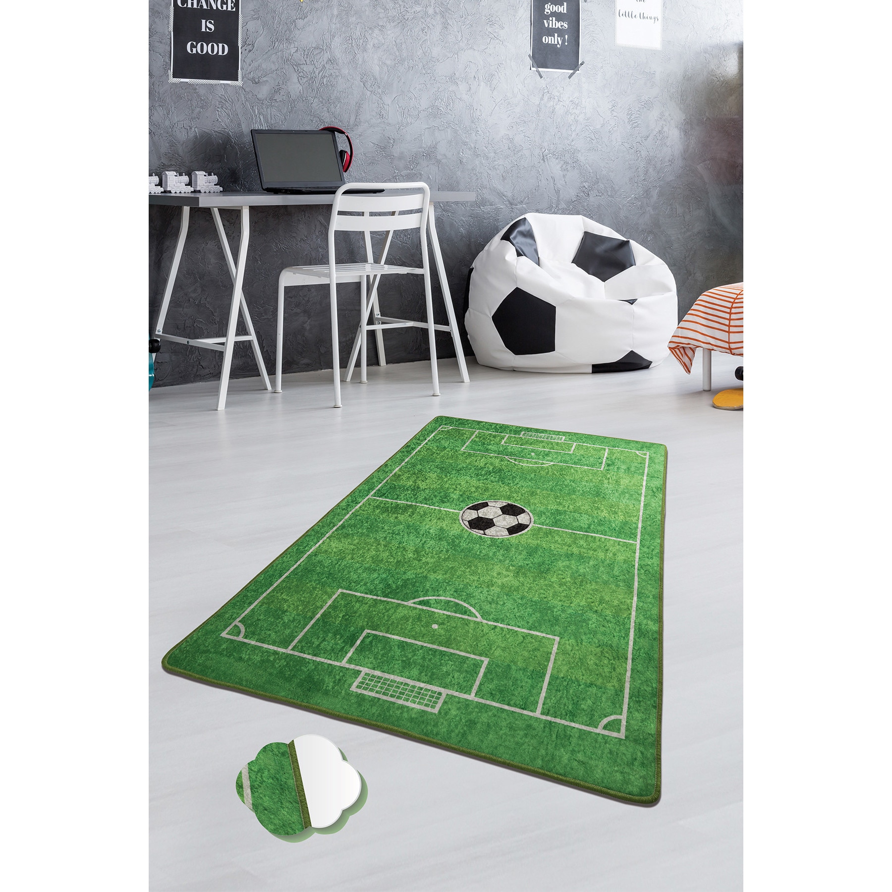 Mocheta pentru camera copilului, Chilai, model Footbal (140 X 190cm ...