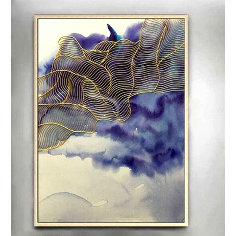 Set 2 tablouri, pictura abstracta 3D, Raze de soare, 130x80 cm, pictura ...