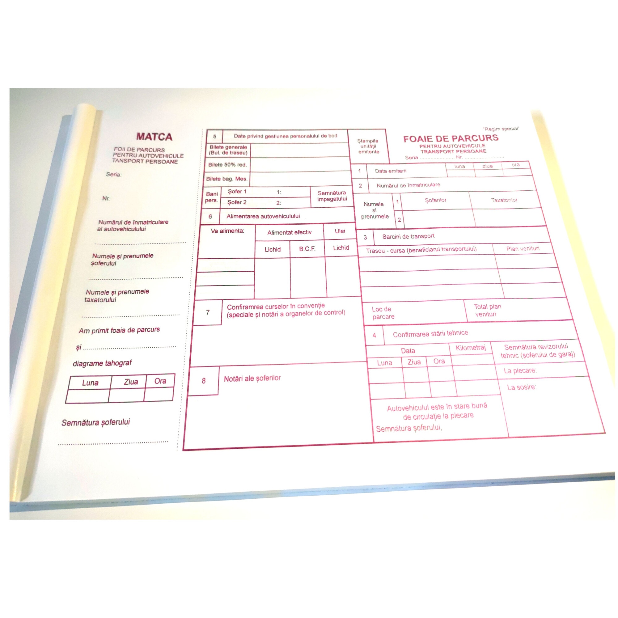 Foi de parcurs persoane, A4, hartie offset 60 gr/mp,, 100 file - eMAG.ro