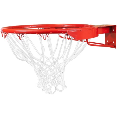 Cos de baschet metalic, cu plasa, 45cm, rosu/alb - eMAG.ro