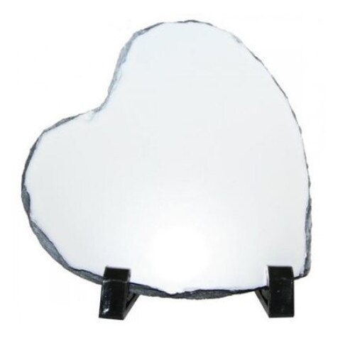 Placa ardezie personalizabila cu poza sau text, forma inimioara ...