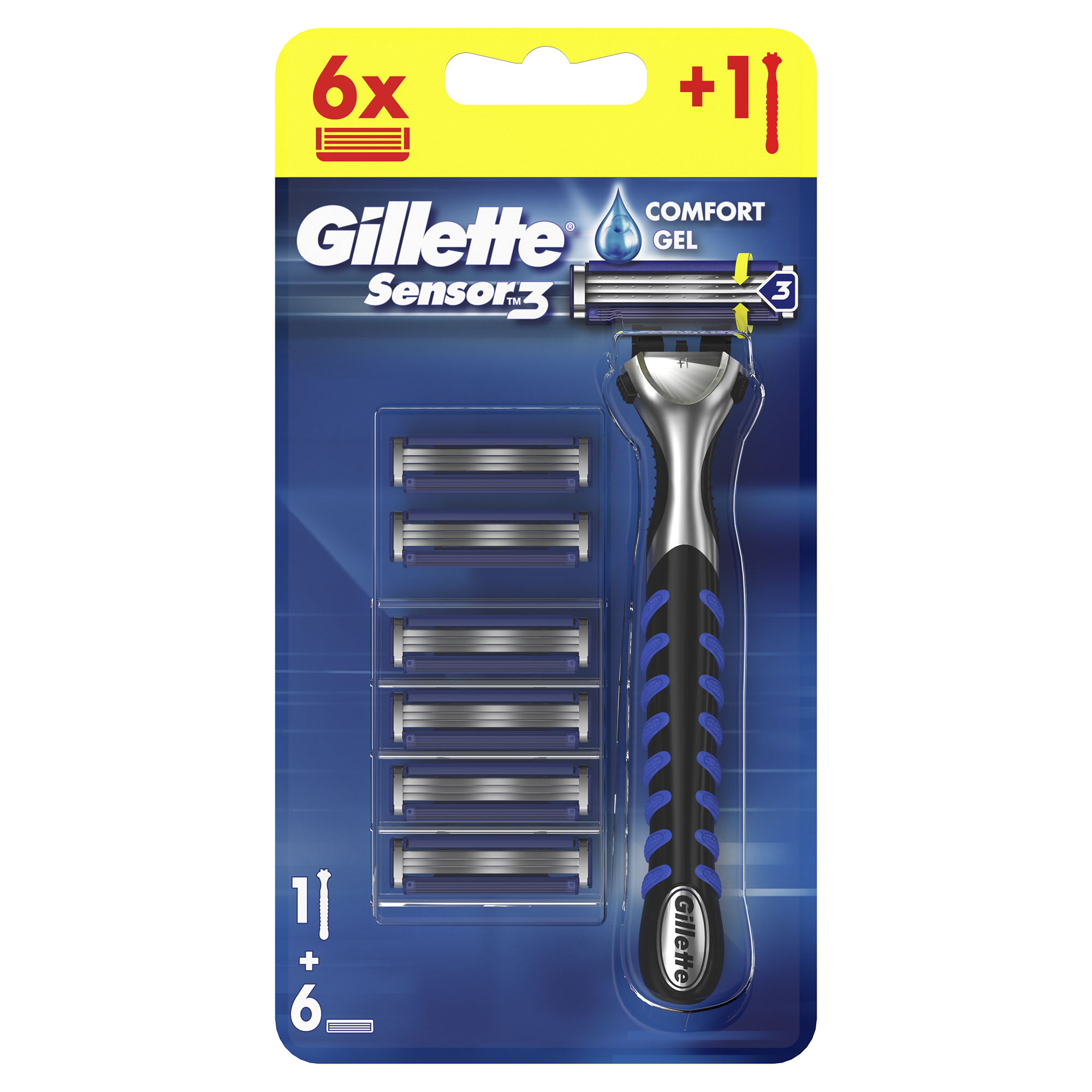 Aparat de ras Gillette Sensor3 + 6 rezerve - eMAG.ro